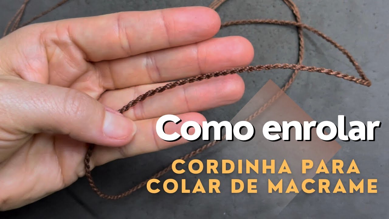 Enrolando a linha para fazer colar de macrame - YouTube