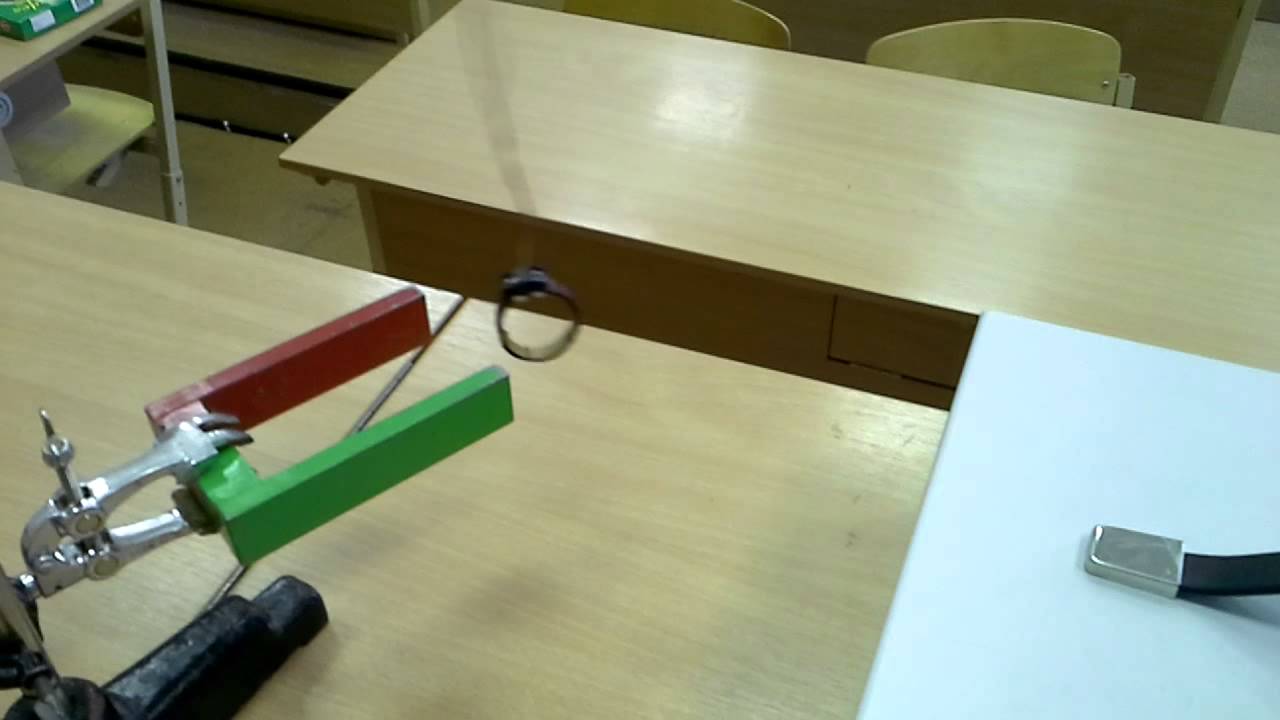 Spolītes atgrūšanās no pakavveida magnēta - YouTube