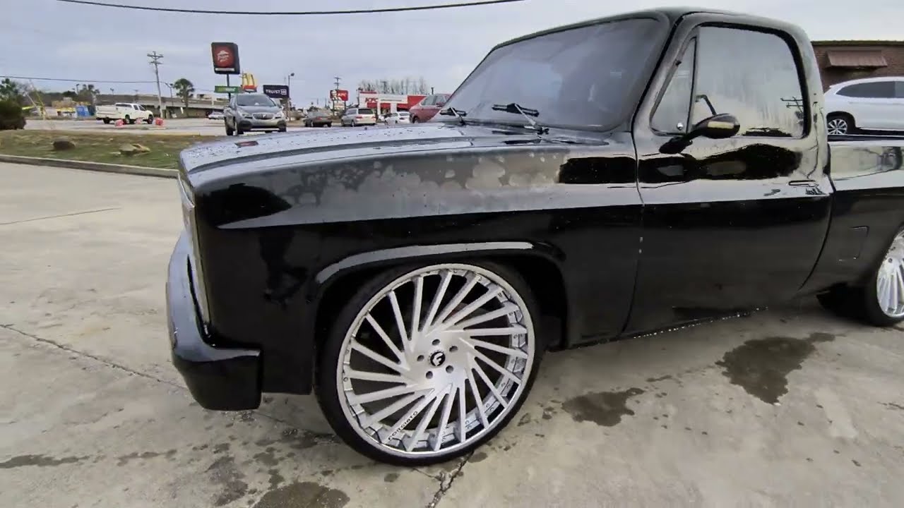 stitched by slick C10 truck cruising the city - YouTube