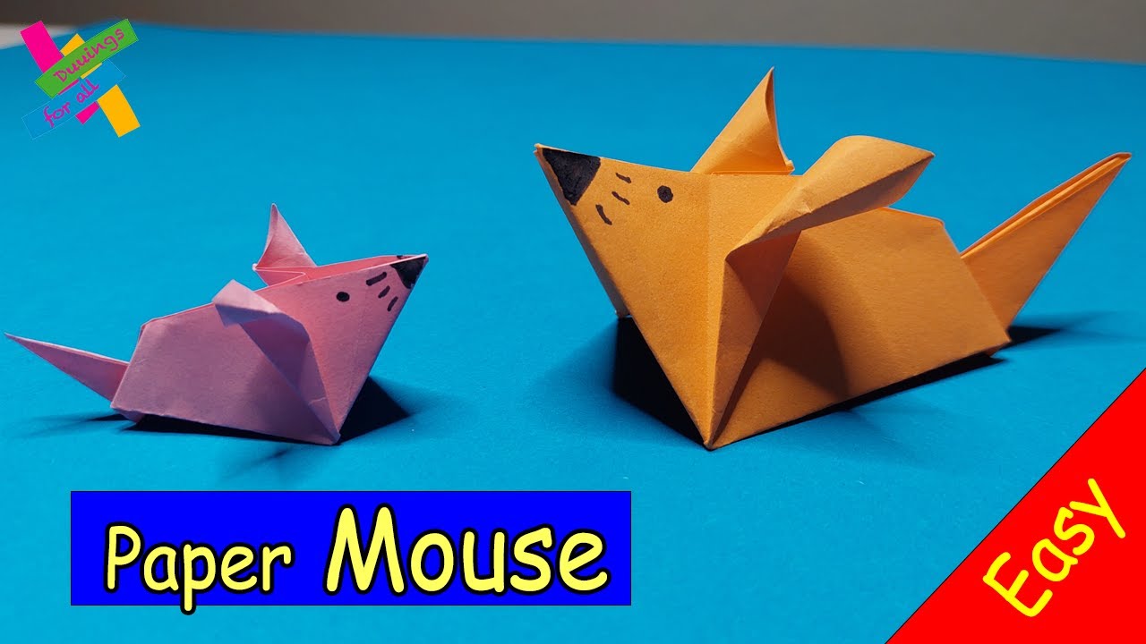 Origami MOUSE | DIY Easy | How to make paper mouse easy | Fold Tutorial ...