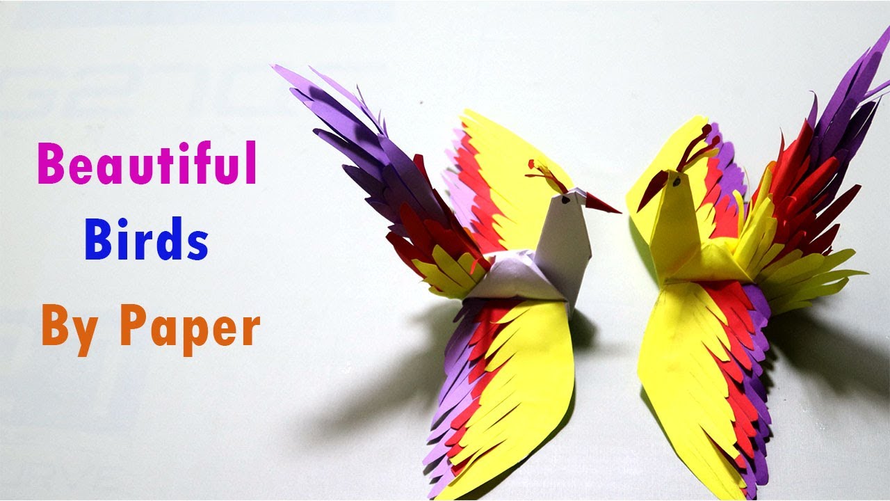 Beautiful paper birds - Easy way to make the birds from paper that ...