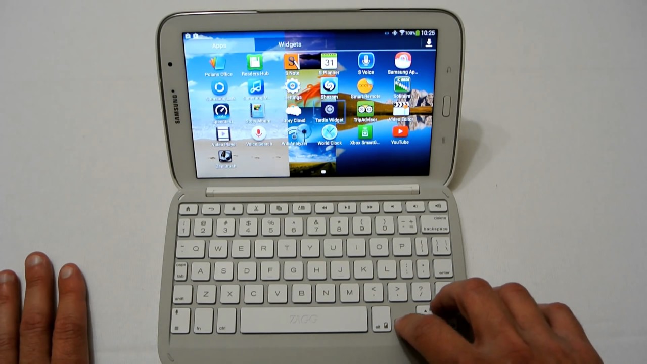 Zagg Keys Folio Keyboard For Sumsung Galaxy Note 8 - YouTube