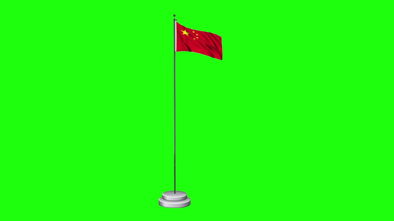 China Flag #1 - 4K Green Screen FREE high quality effects - YouTube