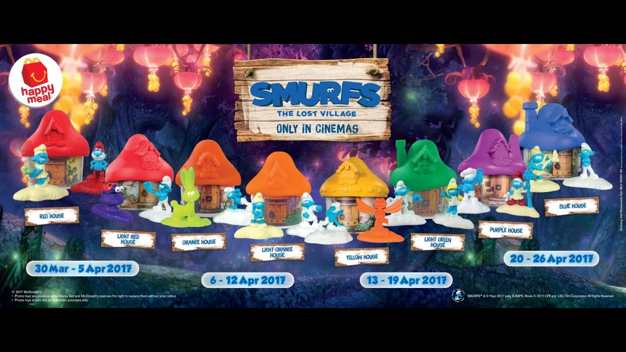 McDonald’s Happy Meal Toys 2017 – Smurfs The Lost Village - Hefty ...