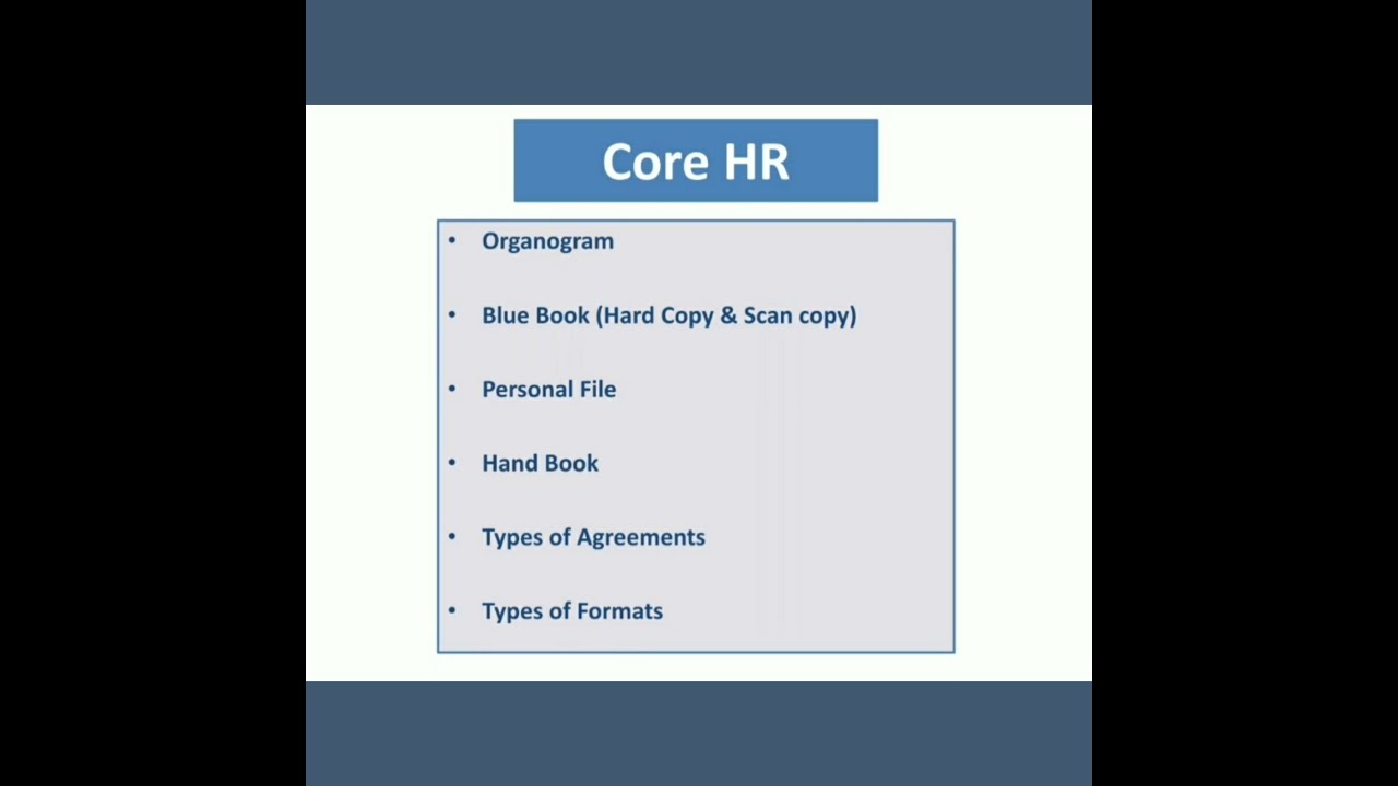 Core HR Documentation - YouTube