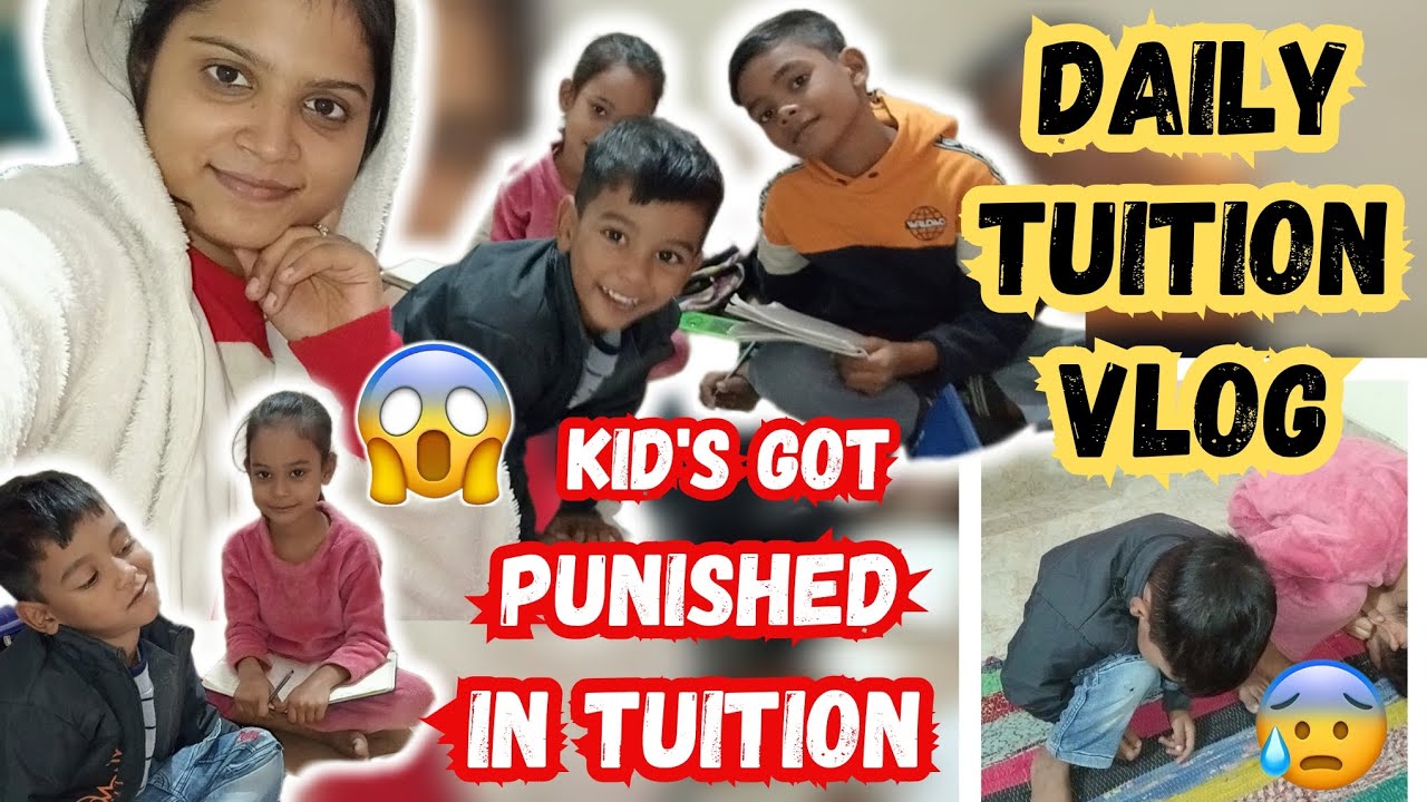 "Daily Tuition Vlog 📚🎉 | Kid's Got Punished In Tuition | Fun Learning ...