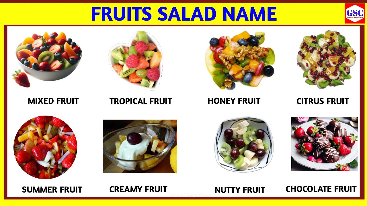 Fruits Salad Name | Fruits Salad Name in English and Hindi with Picture ...