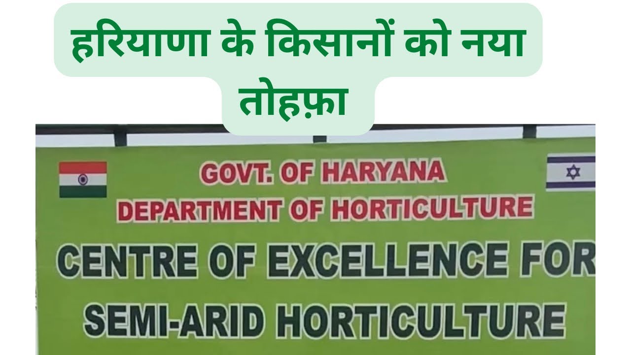 Centre of Excellence for Semi Arid Horticulture ,Haryana ( Indo-Israel ...