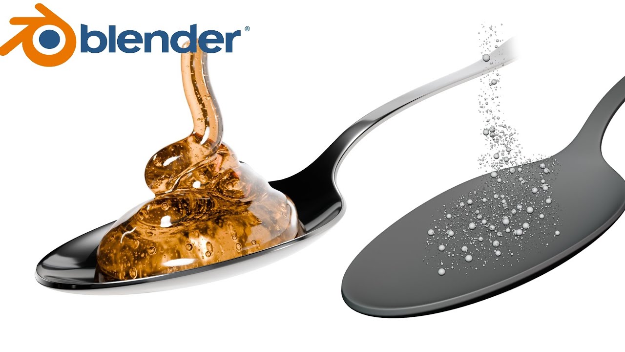 Blender 3D - Honey Spoon Simulation Animation 3D Model - YouTube