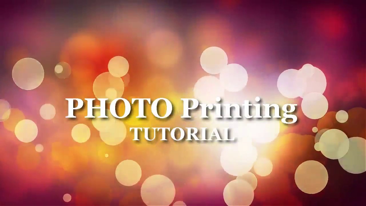 PHOTO Printing Tutorial - YouTube