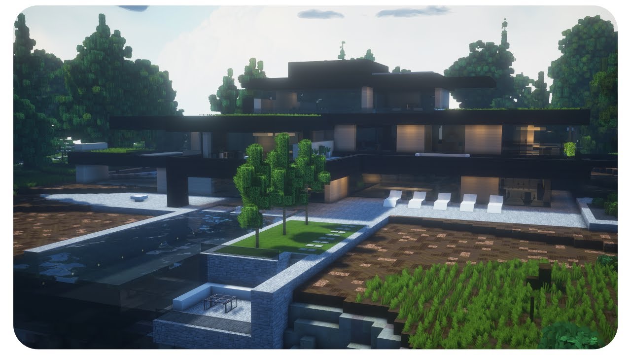 TOUR of Sleek Modern MINECRAFT House - YouTube