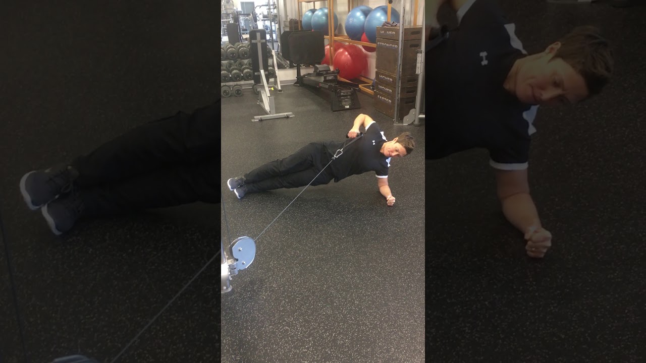 Side Plank Cable Row - YouTube