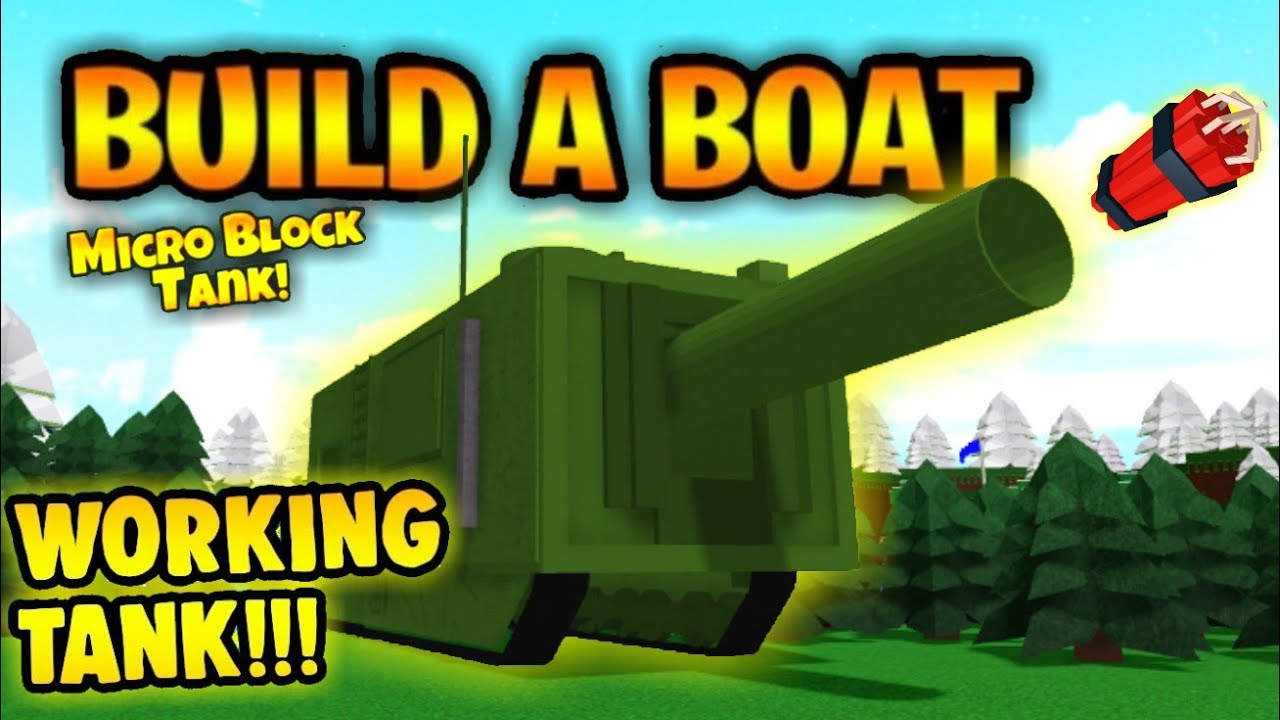 Giant Mendeleev Tank in Build a Boat | Working Gun - YouTube
