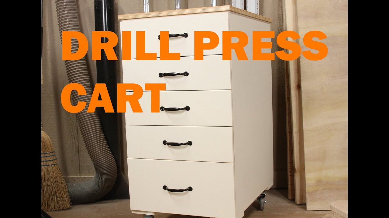 Drill Press Cart with Drawers - YouTube