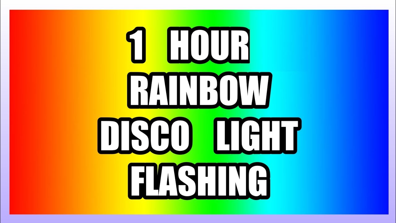 1 Hour Rainbow | Disco light [Flashing] - YouTube
