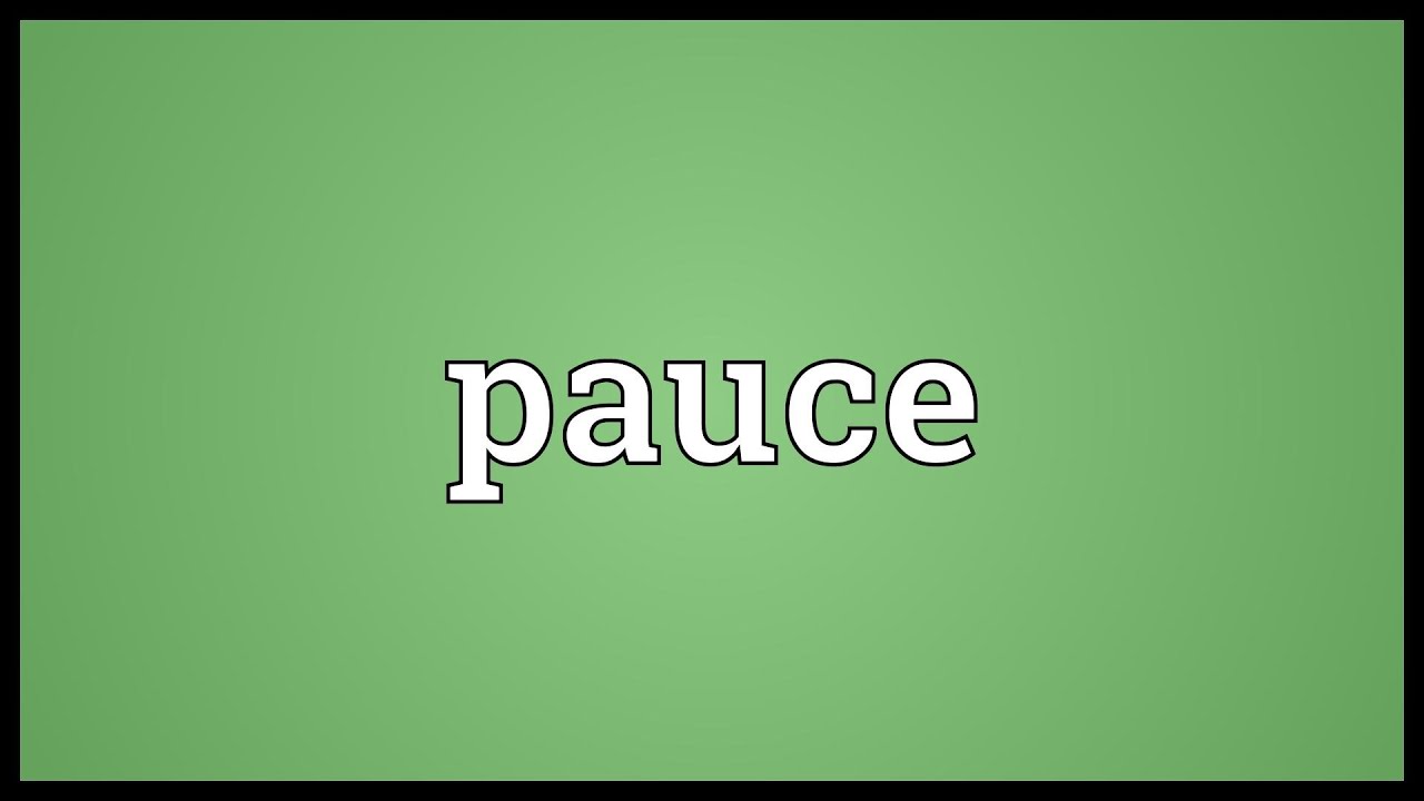 Pauce Meaning - YouTube