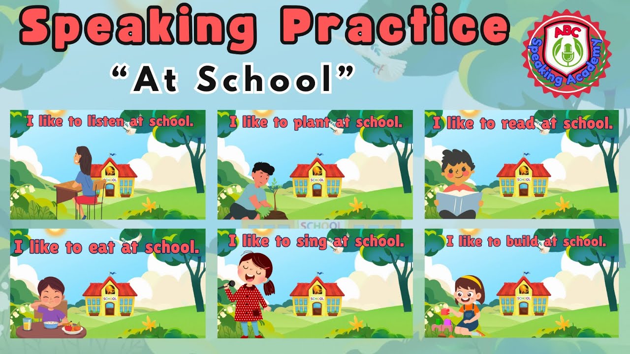 I Like at School | English Speaking Practice for Kids | Learn Sentences ...