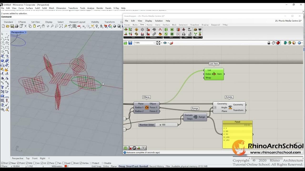RhinoArchSchool - Grasshopper Architecture Tutorials from Beginner to Advanced 2023 - 24 - YouTube