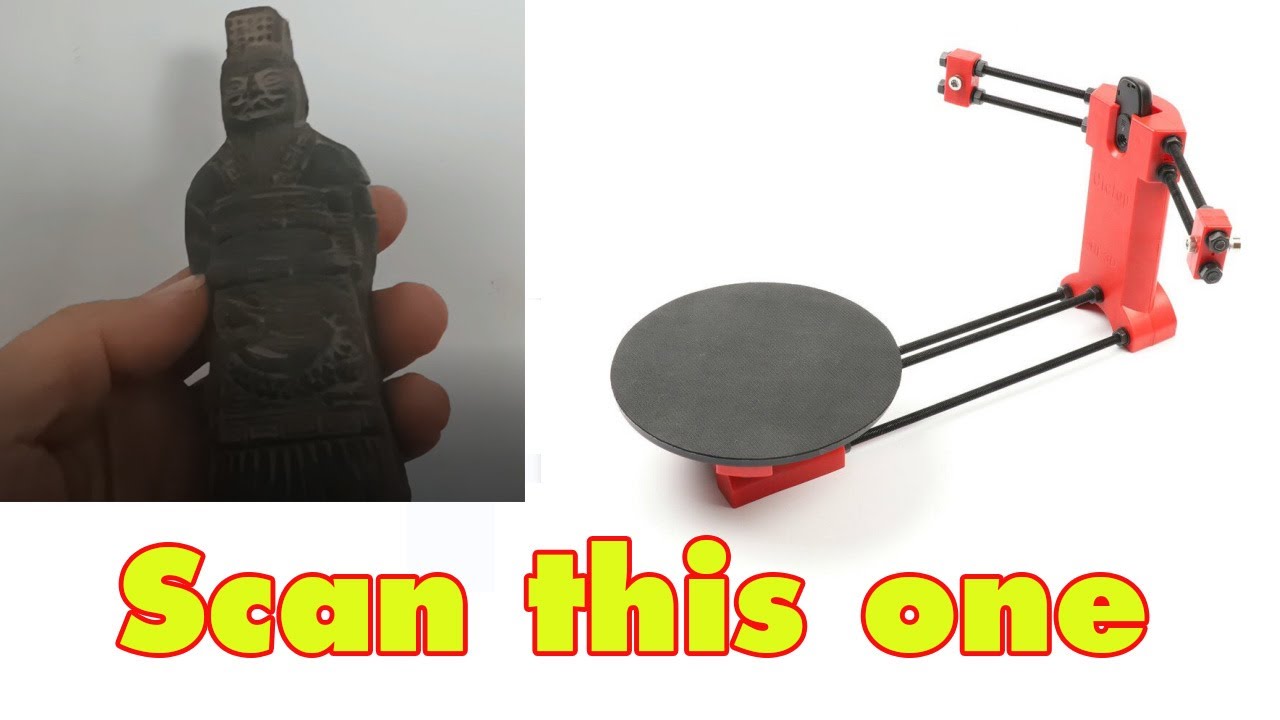 3d scanner(ciclop) scan a clay model - YouTube