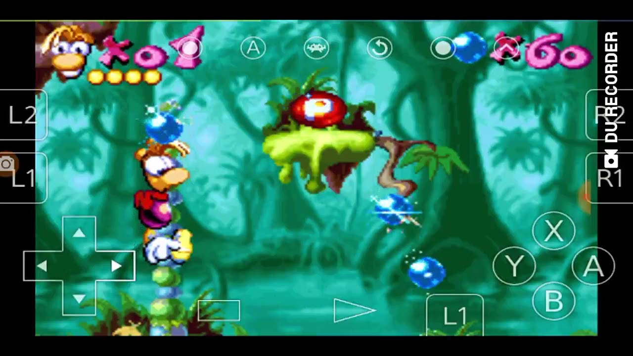 Rayman GBA ( Gameboy Advance ) on Retroarch emu with Venüs Z20 Gameplay ...