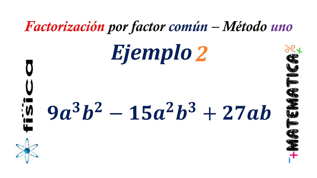 Factorización por factor común - Ejemplo 2 (Método uno) - YouTube