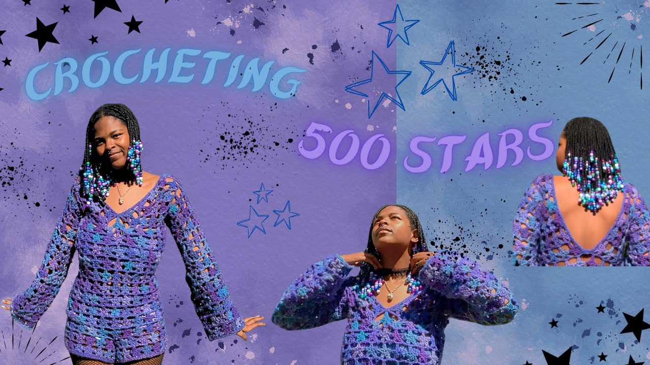Crocheting 500 Stars For 500 Subscribers - YouTube