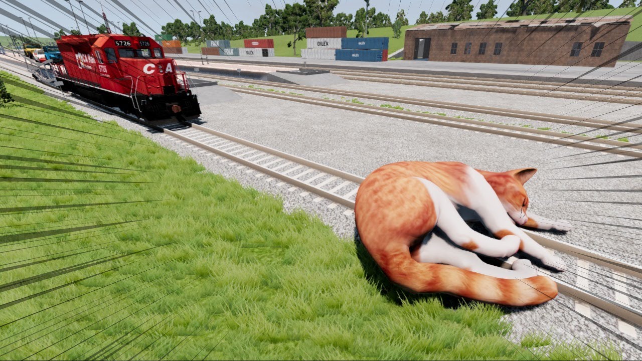 Destroy all cars with a giant cat building. #7 🥵 BeamNG.drive - YouTube
