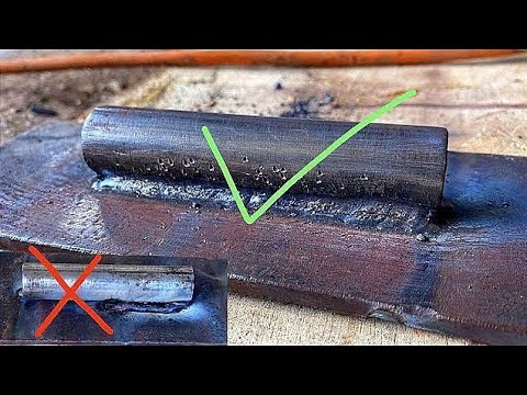 how to welding round to flat | welding method - YouTube