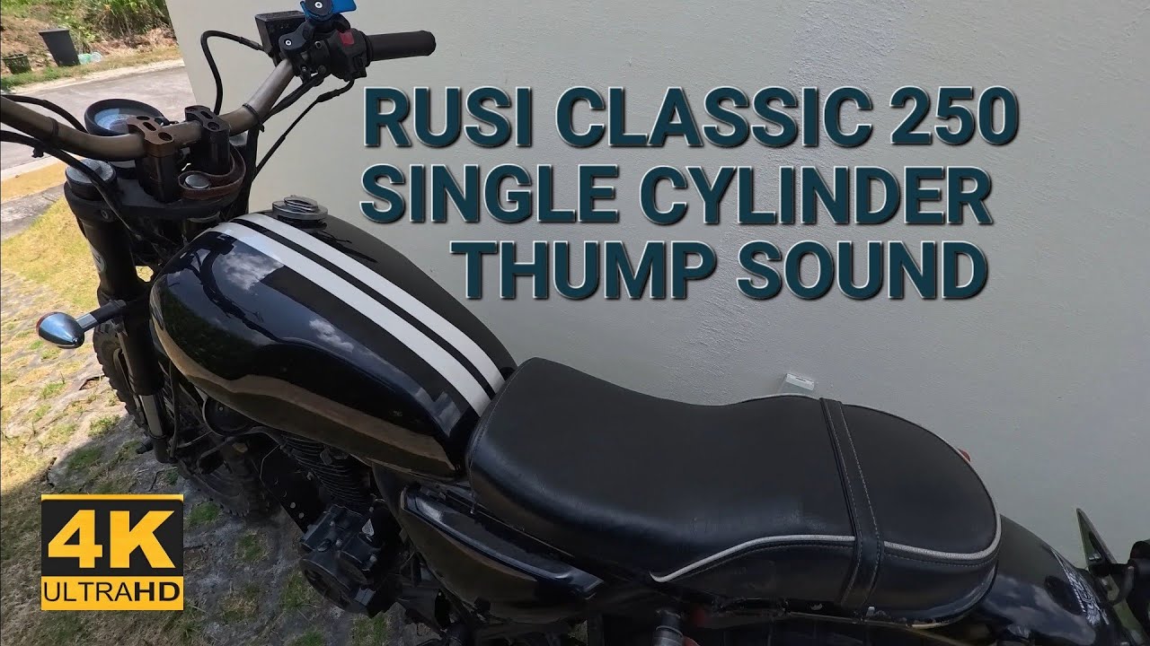 RUSI CLASSIC 250. ENGINE EXHAUST SOUND ONLY. - YouTube