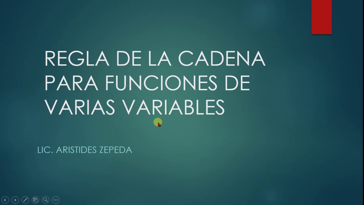 REGLA DE LA CADENA PARA FUNCIONES DE VARIAS VARIABLES - PARTE I - YouTube