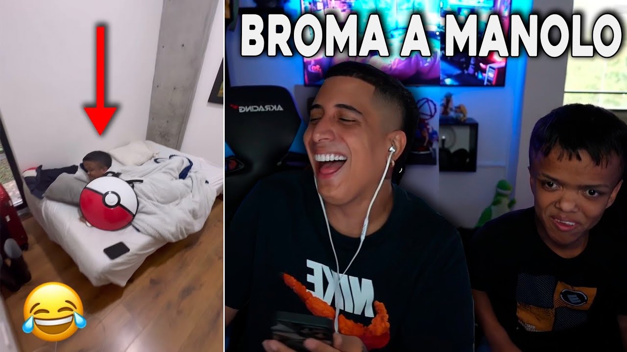MR STIVEN LE HACE UNA BROMA A MANOLO 😂| QUIEN ES ESE POKEMON?? - YouTube
