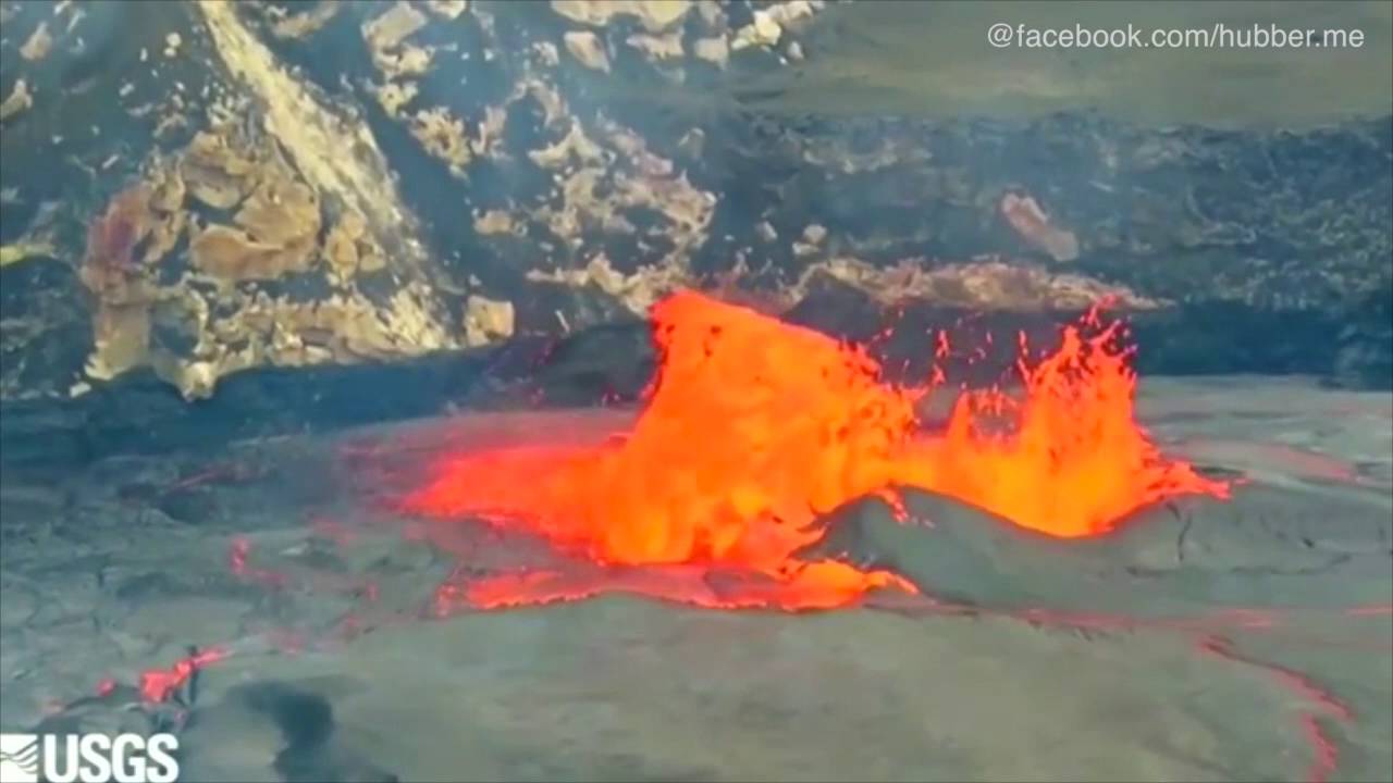 Lavasee brodelt in Hawaii - YouTube