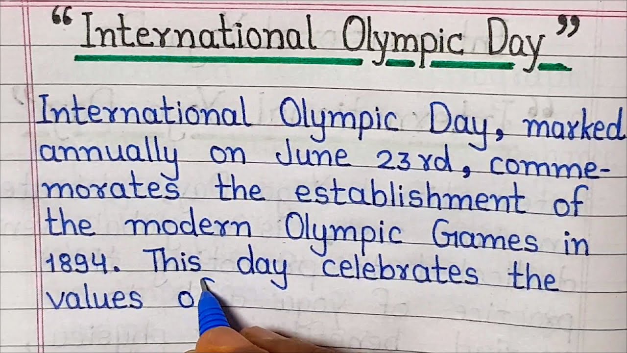 Essay on International Olympic Day | Speech on International Olympic ...