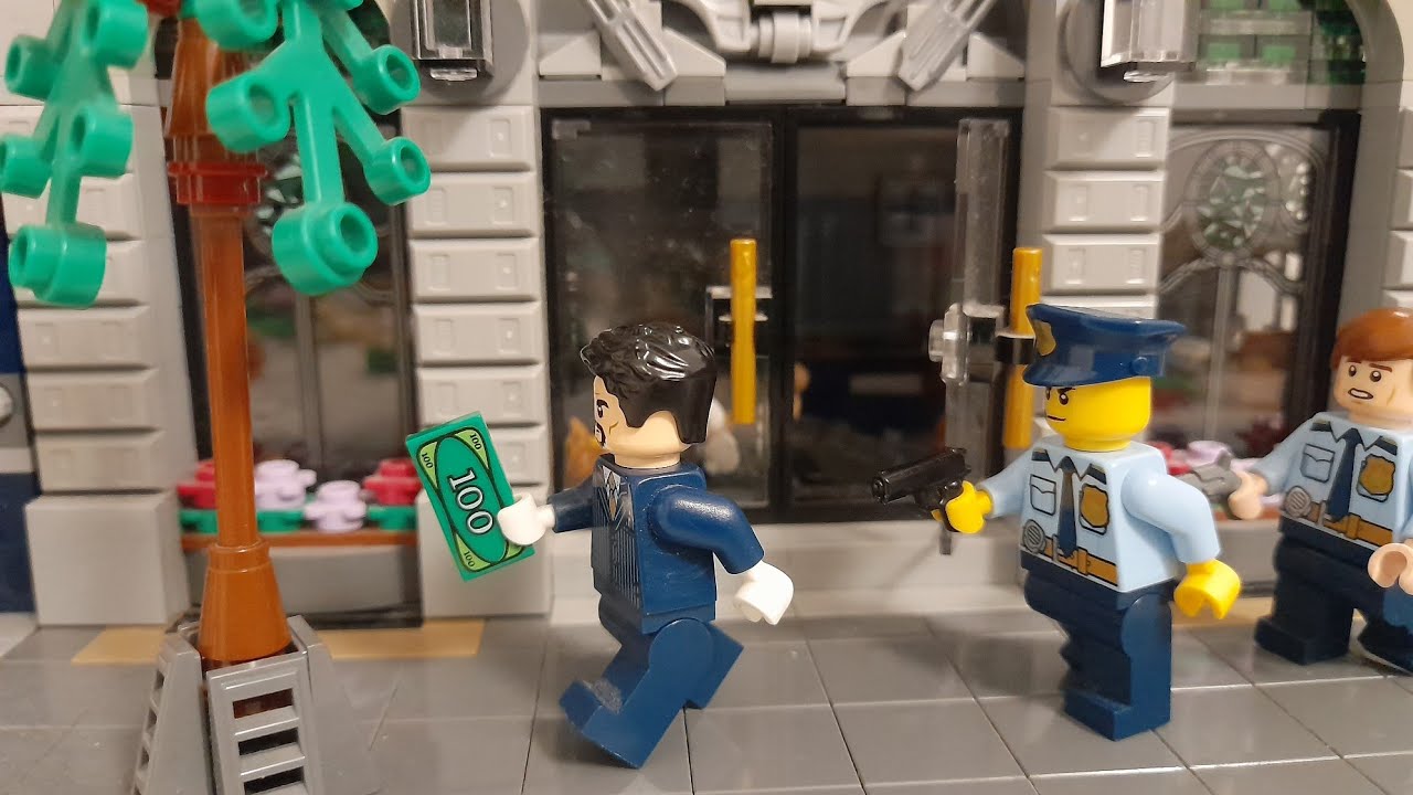 LEGO Bank robbery stop motion - YouTube