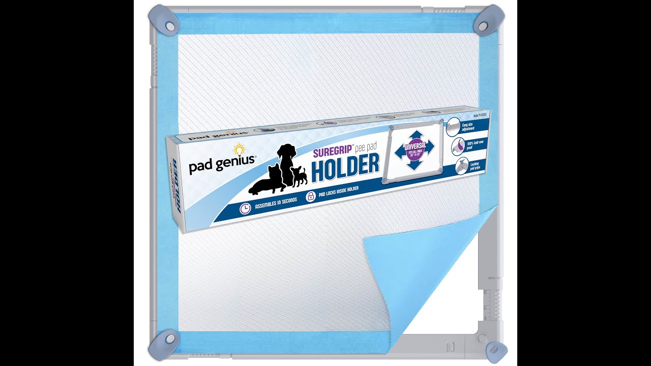 Pad Genius SureGrip Pee Pad Holder - YouTube