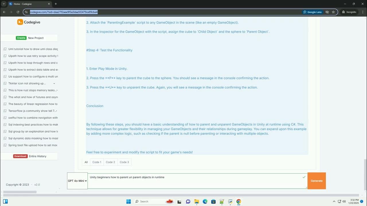 unity beginners how to parent un parent objects in runtime - YouTube