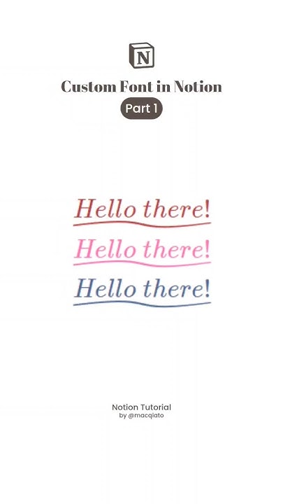 Custom Font in Notion - Part 1 - YouTube