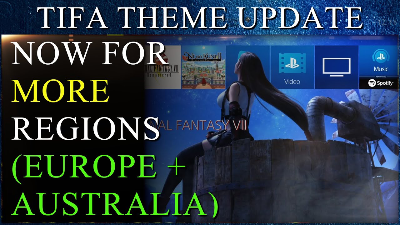 The dynamic Tifa PS4 theme from Final Fantasy 7 Remake now available in ...