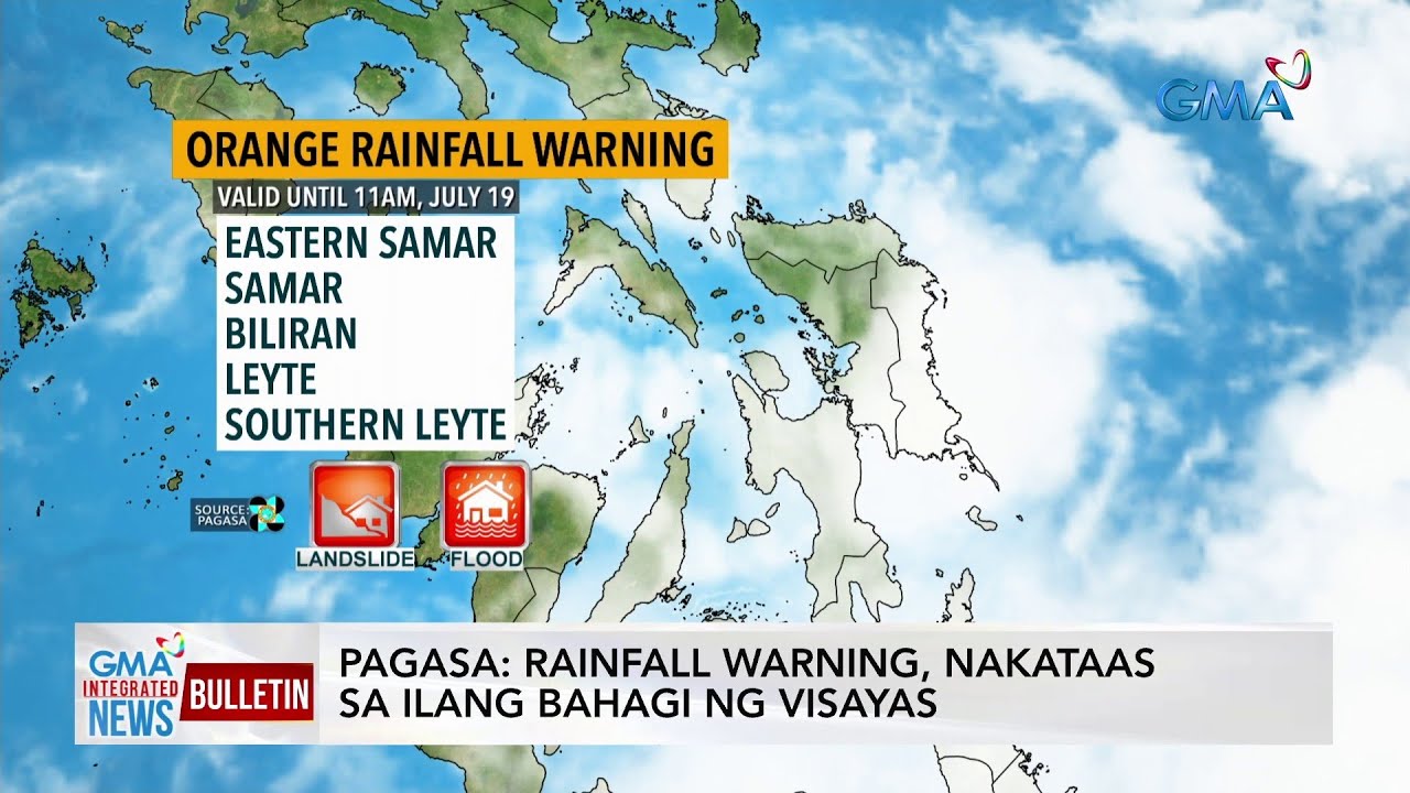 PAGASA: Rainfall warning, nakataas sa ilang bahagi ng Visayas | GMA Integrated News Bulletin ...