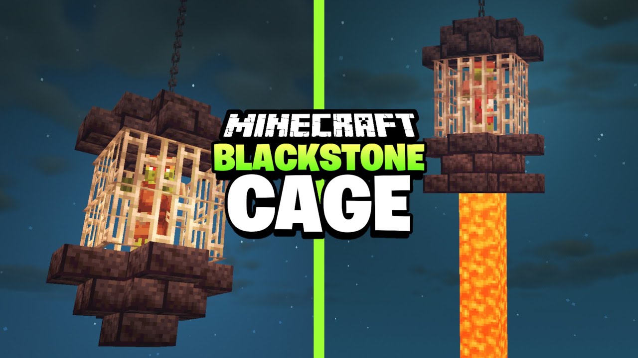 Minecraft Tutorial - 1.16 Blackstone Cage Design - YouTube