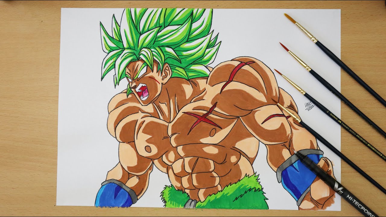 Drawing Super Saiyan Broly - The Legendary Super Saiyan || Dragon ball ...