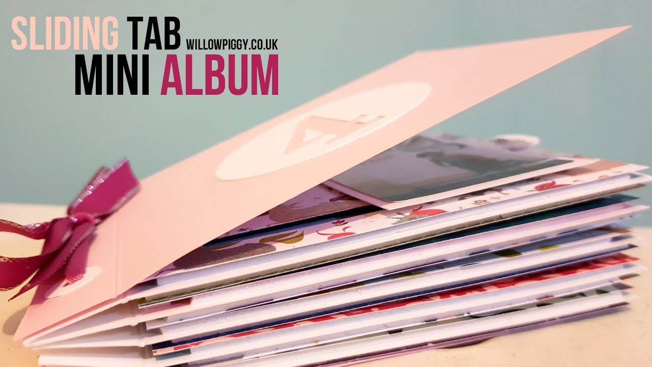 Sliding tab Mini Album with Stampin up Sliding Door Dies and Circle Tab ...