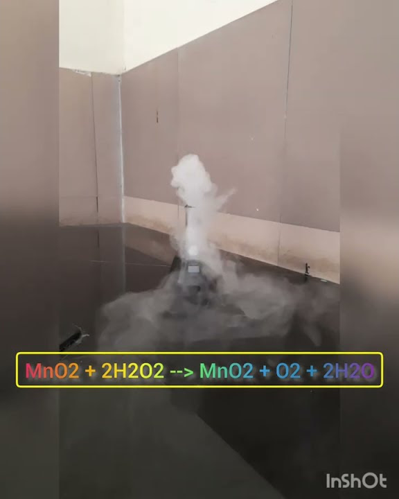 science experiments # Catalytic(MnO2) decomposition of hydrogen peroxide (H2O2)# chem pathsala ...