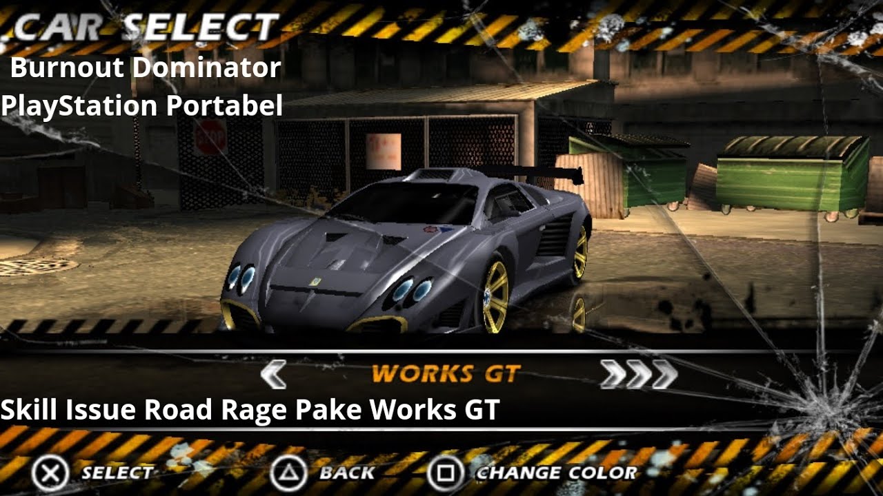 Burnout Dominator PSP Skill Issue Road Rage Pake Works GT - YouTube