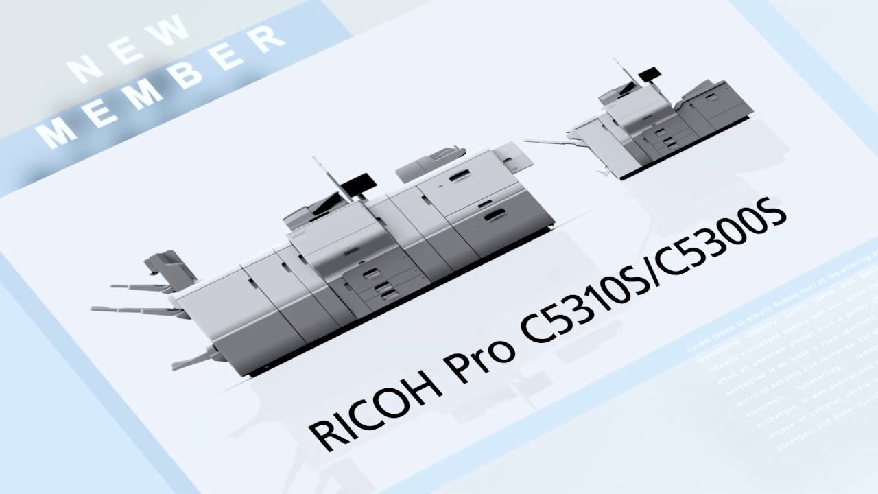 The NEW Ricoh Pro C5300S Colour Presses - YouTube