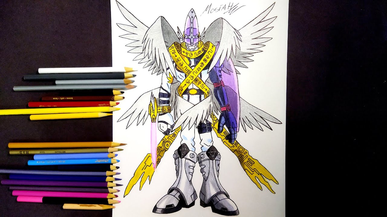 Dibujo de 𝘔𝘈𝘎𝘕𝘈 𝘈𝘕𝘎𝘌𝘔𝘖𝘕/𝘏𝘖𝘓𝘠 𝘈𝘕𝘎𝘌𝘔𝘖𝘕 ホーリーエンジェモン| Vídeo Speed Drawing ...