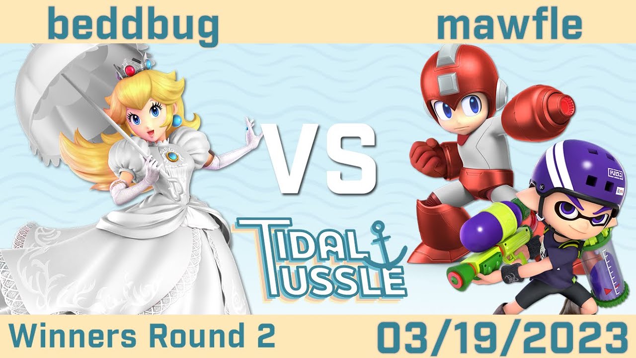Tidal Tussle: beddbug (Peach) vs mawfle (Mega Man, Inkling) - YouTube