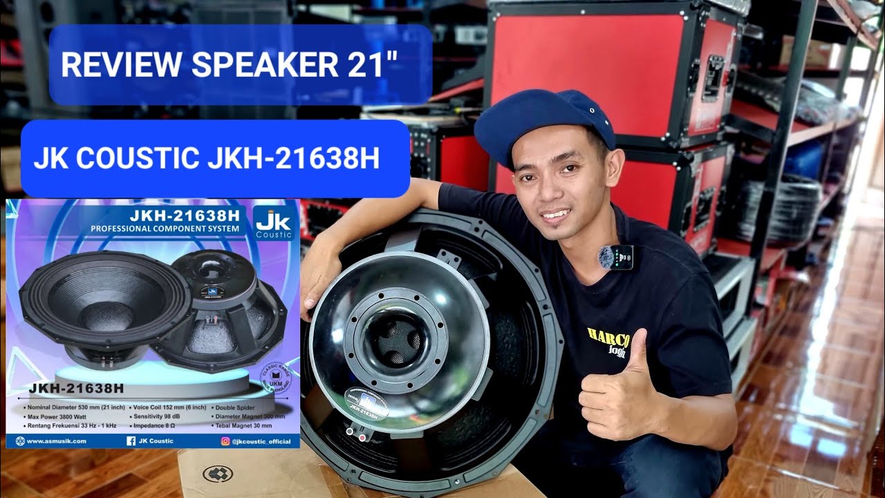 SPEAKER JK COUSTIC 21" JKH-21638H - YouTube