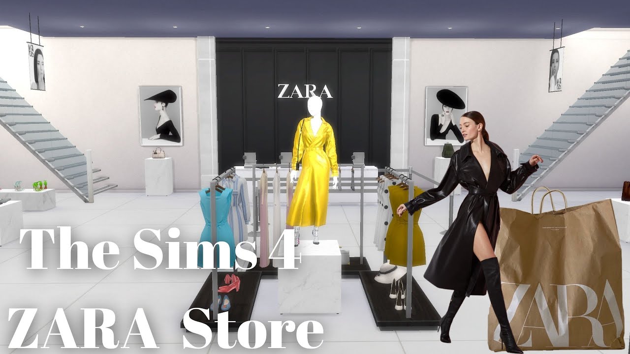 The Sims 4 - ZARA Clothing Store 👚 ⎪NunuSims 4 - YouTube