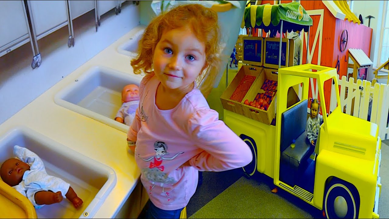 Nastya and friends truck load of tomato and playing with dolls - YouTube